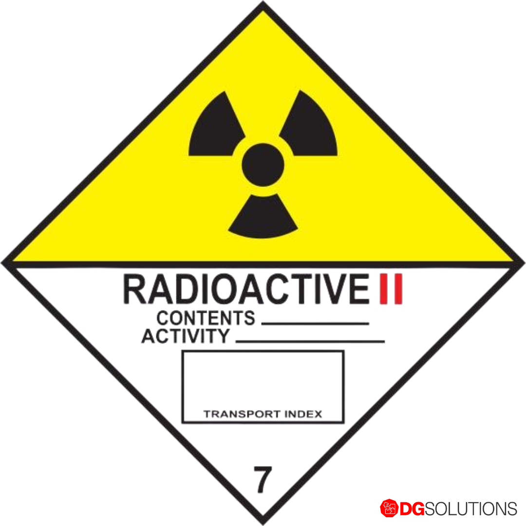 Class 7 Radioactive Category II Labels – Roll of 500 | DG Solutions ...